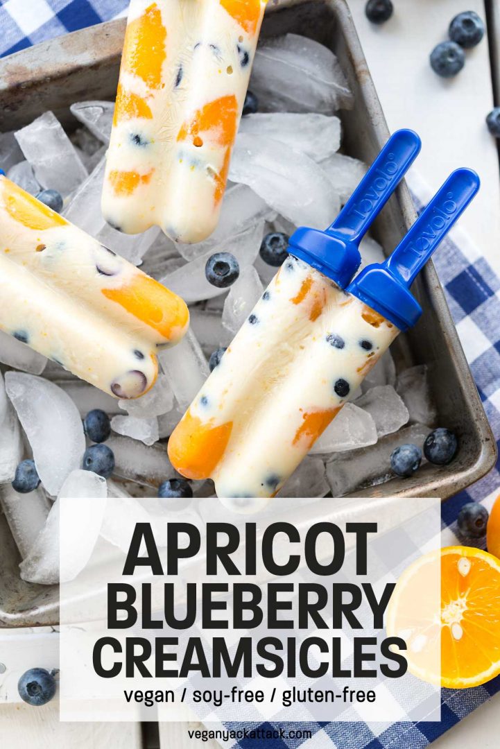 6-Ingredient Vegan Apricot Blueberry Creamsicles