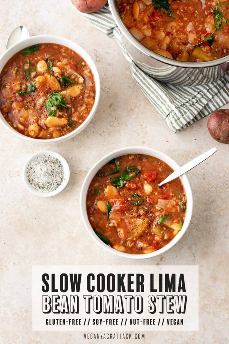 Slow Cooker Lima Bean Tomato Stew - Vegan Yack Attack