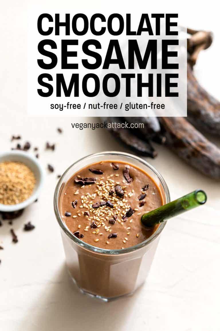 Simple Iron-Rich Chocolate Sesame Smoothie - Vegan Yack Attack