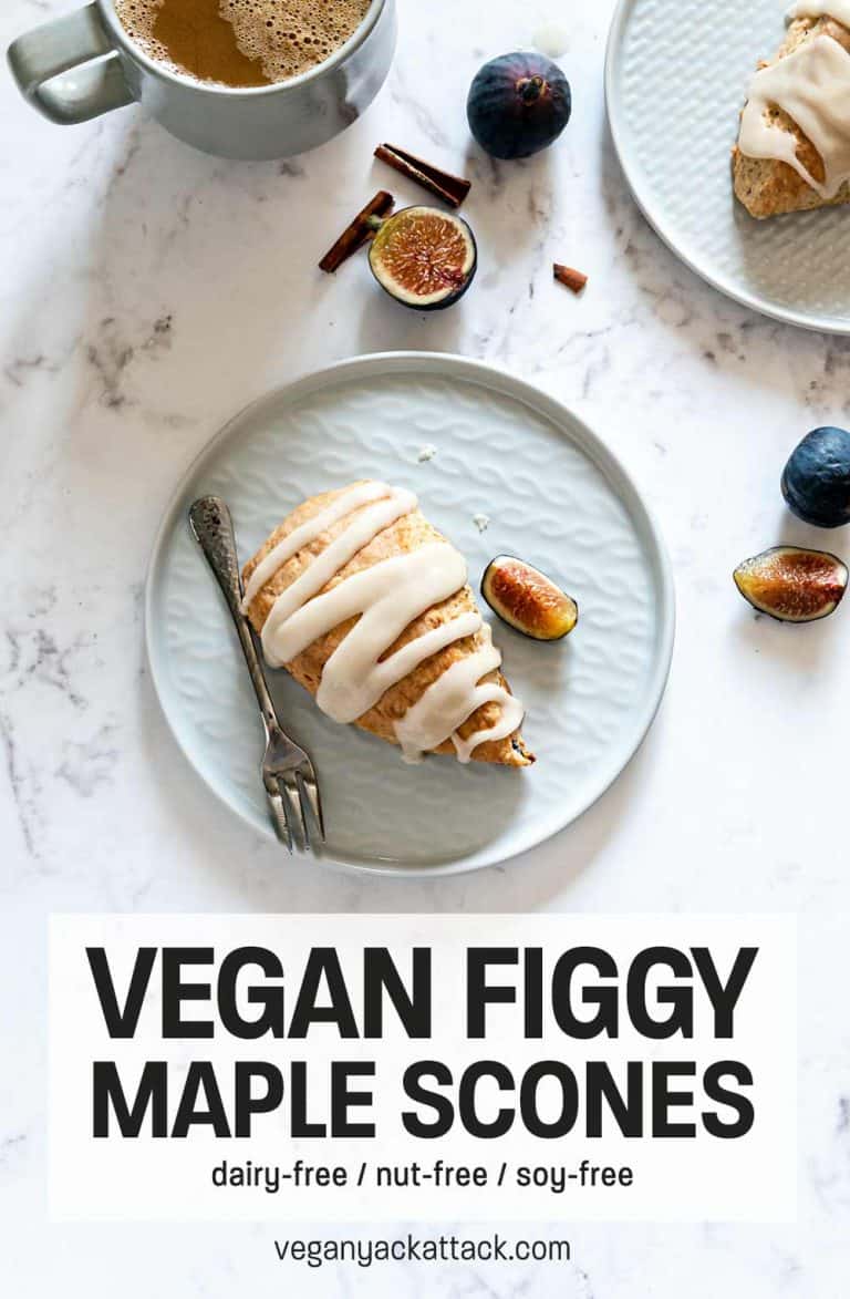 Vegan Glazed Figgy Scones with Maple Icing - Vegan Yack Attack