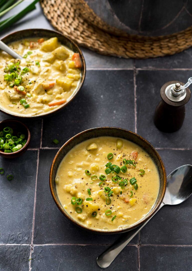 Vegan Potato Corn Chowder - Vegan Yack Attack