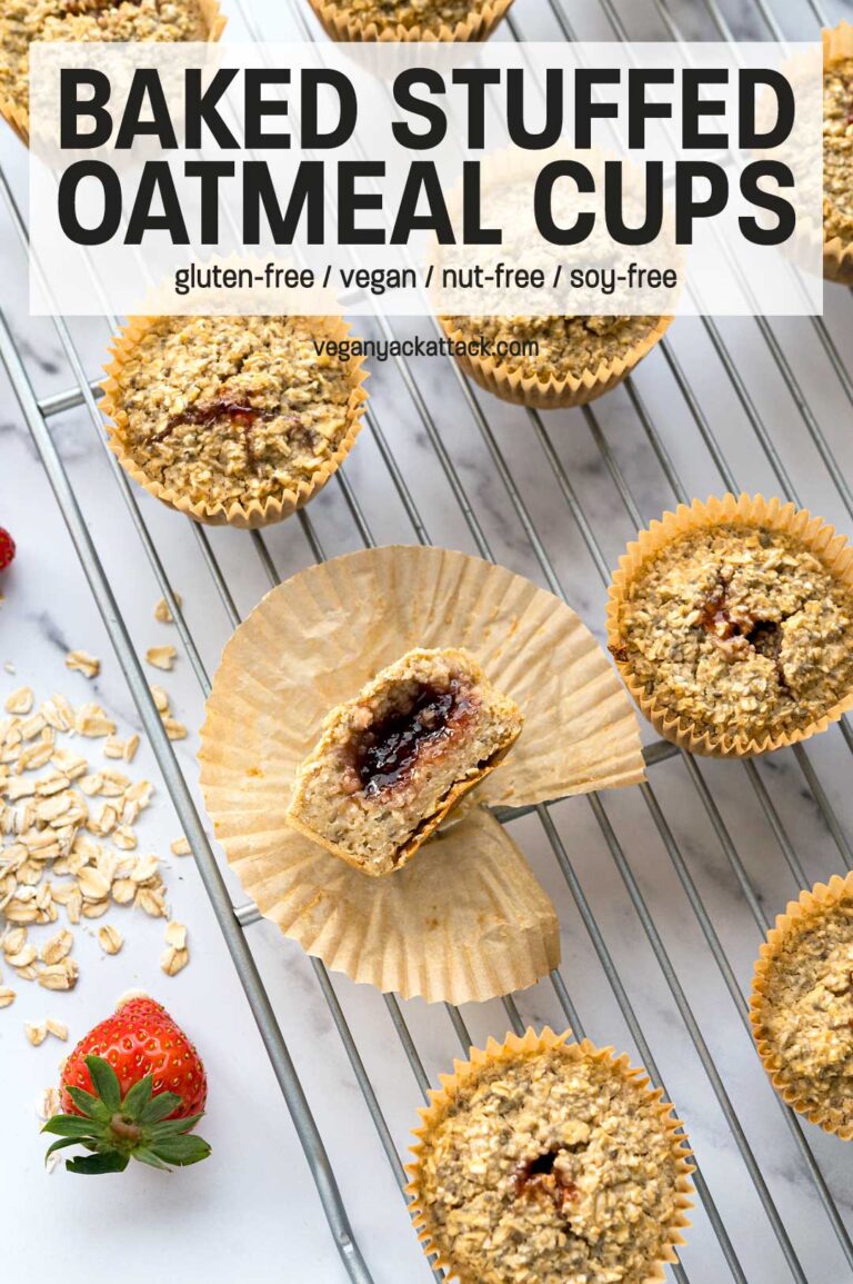 Easy Baked Stuffed Oat Cups - Vegan Yack Attack